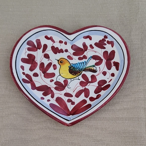 Accents | Vintage Italian Sambuco Deruta Heartshaped Trinket Dish ...